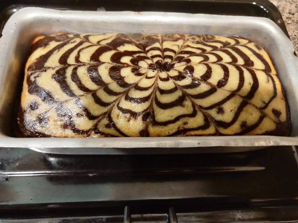 Eggless Zebra Cake Recipe with Wheat Flour