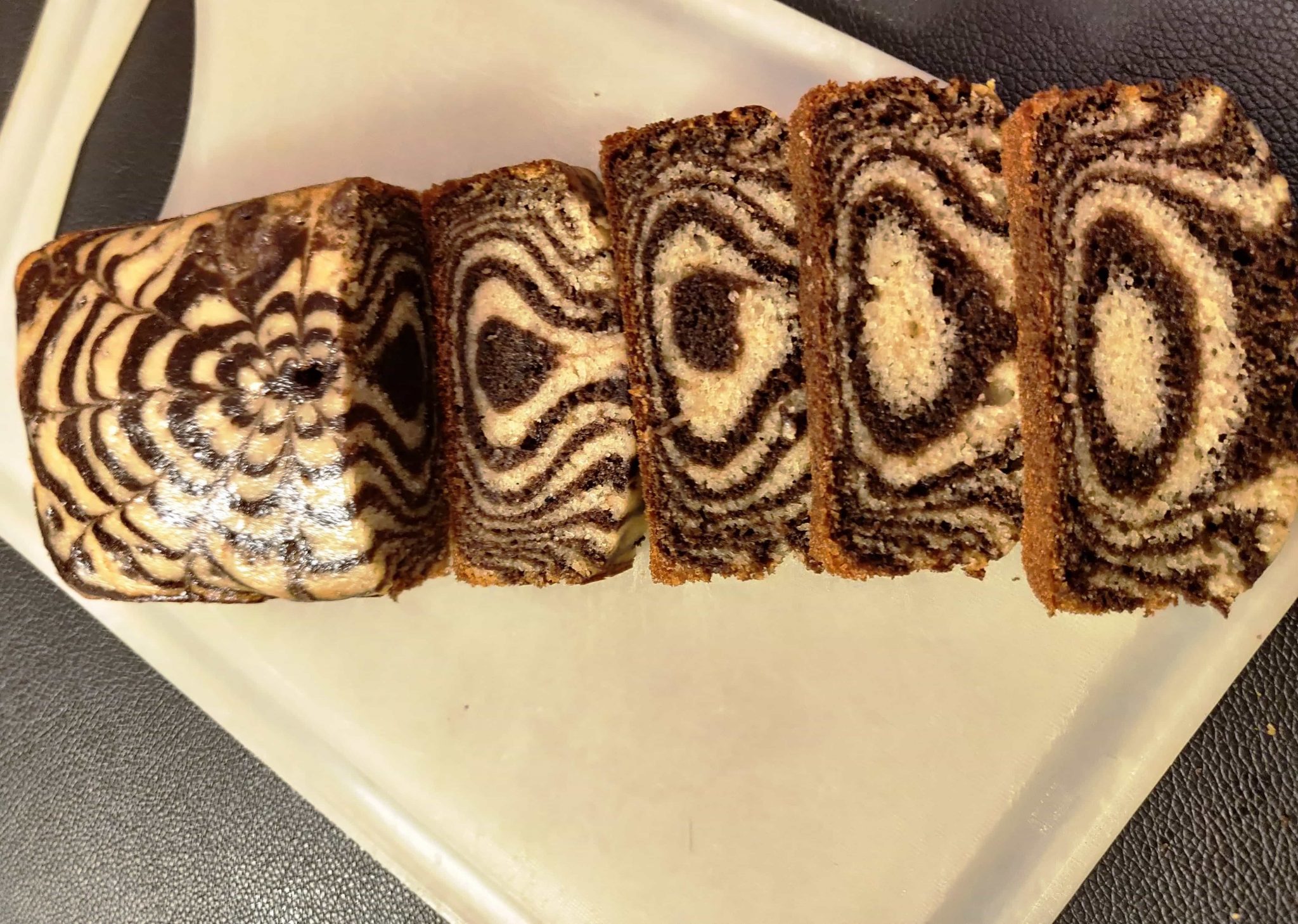 Eggless Zebra Cake Recipe with Wheat Flour